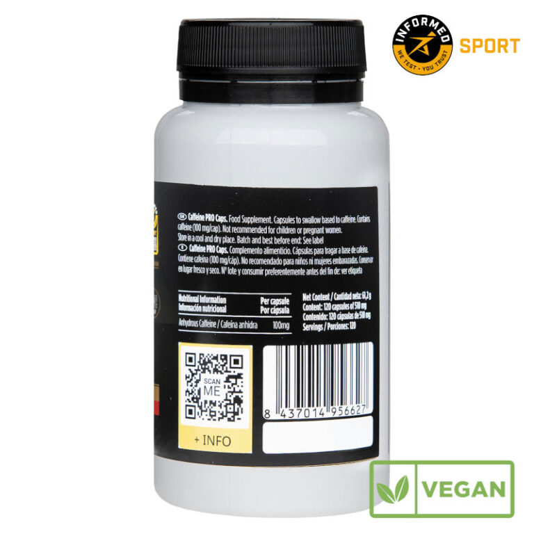 Cápsulas de Cafeína: Alto Rendimiento con Certificado Anti-Doping